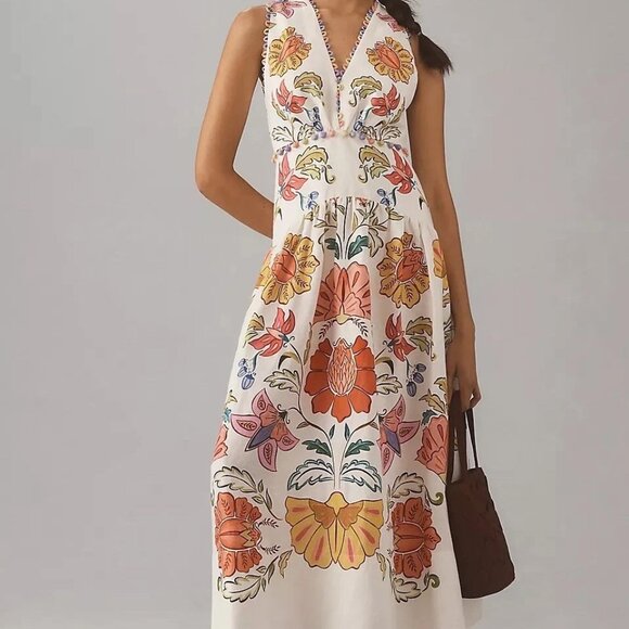 FARM Rio | Dresses | Farm Rio Farm Rio Floral Insects Vneck Maxi Dress ...